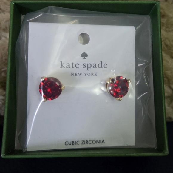 kate spade | Jewelry | Kate Spade Ruby Red Stud Earrings | Poshmark